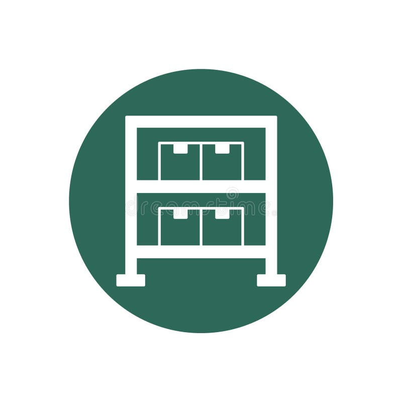 Parcels Rack Vector Icon with Background Trendy Colors Stock Vector ...