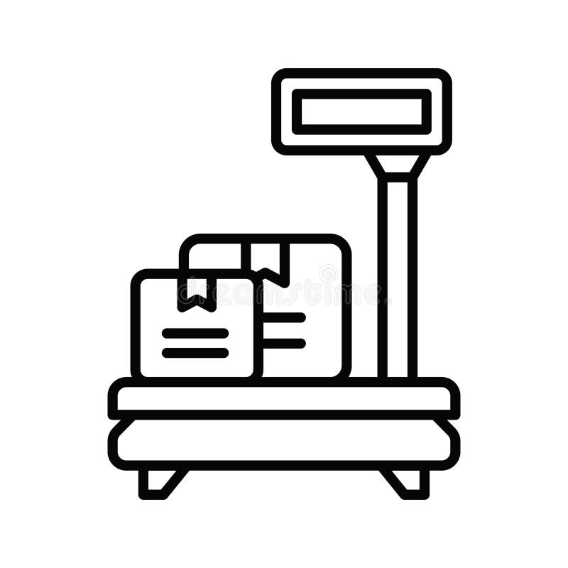 Parcels on Weight Scale Concept of Weighing Machine, Cargo Parcels ...