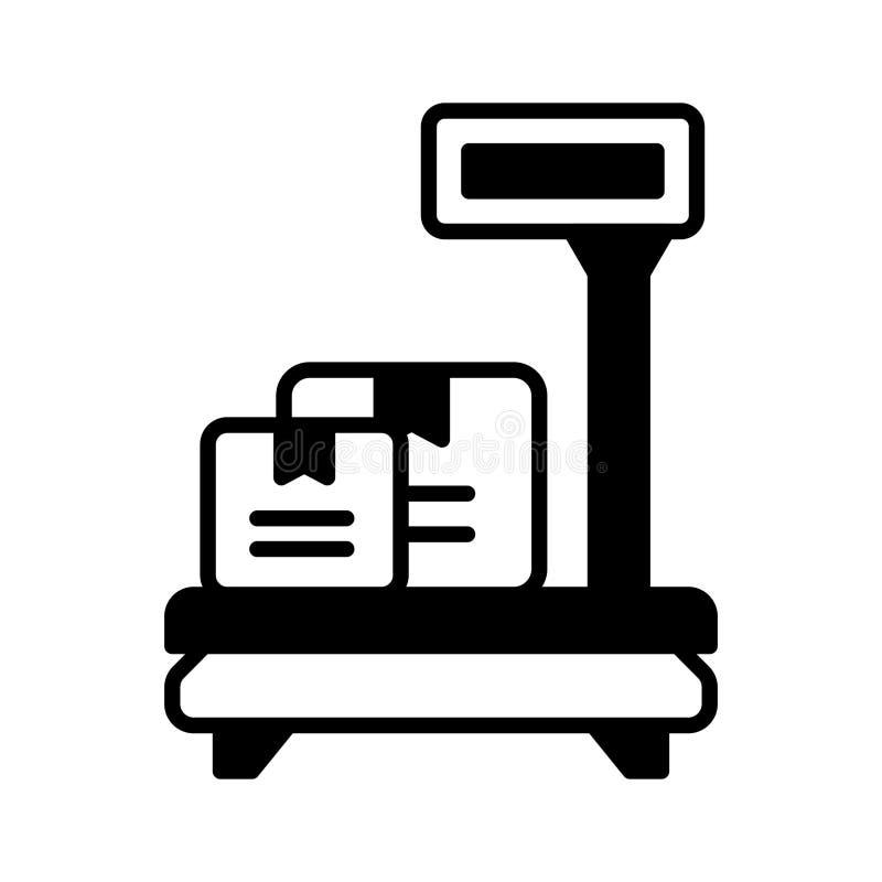 Parcels on Weight Scale Concept of Weighing Machine, Cargo Parcels ...