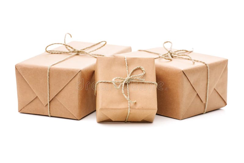 Brown paper parcel stock image. Image of packaging, package - 21886307