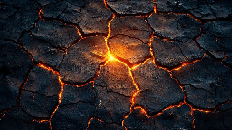 A Parched, Cracked Earth Texture Represents the Severe Impact of ...