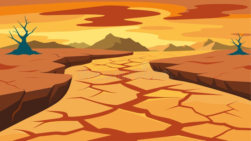 The Parched and Cracked Ground of the Riverbed Could Hardly Support Any ...