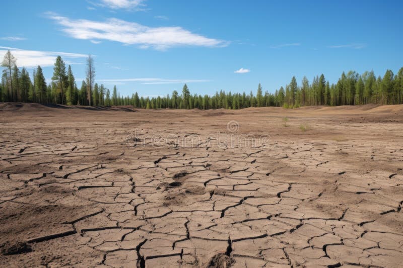 A Parched Land Where a Forest Once Stood Stock Image - Image of ...