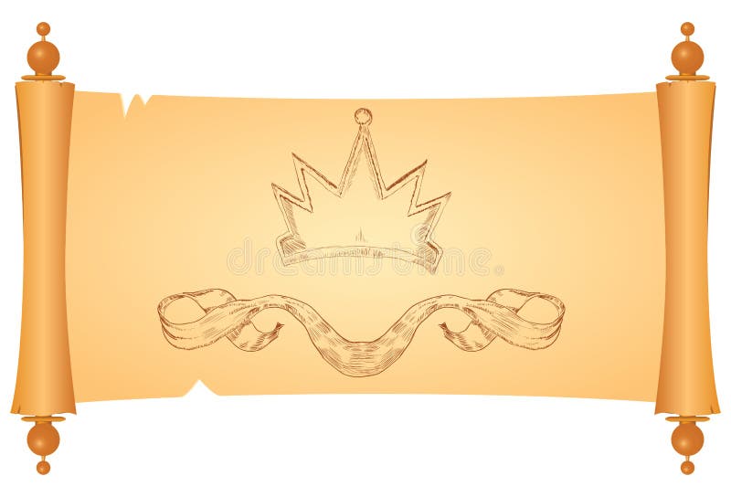 Parchemin Avec Des Symboles Héraldiques Illustration de Vecteur ...