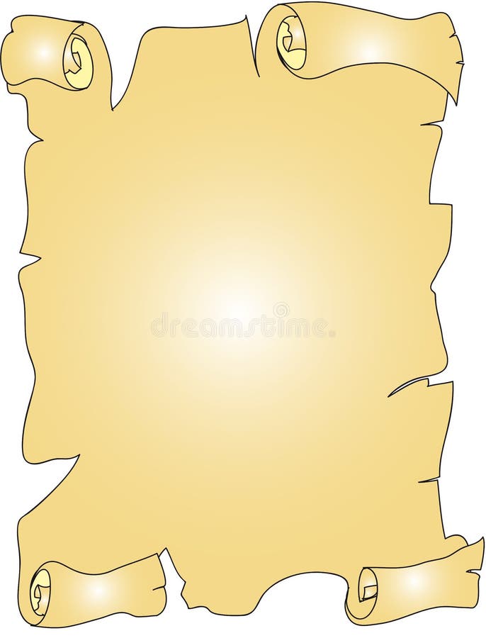 Parchment cartoon stock illustration. Illustration of invitations - 87499