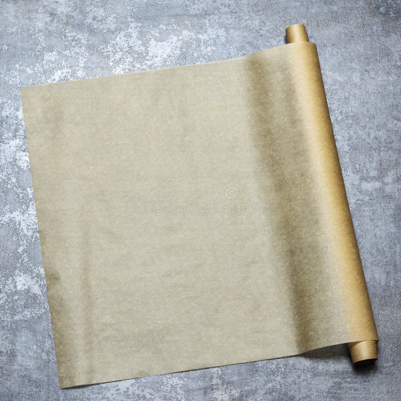 Parchment. Baking Paper. on the Table Top for a Menu or Recipe, Top ...