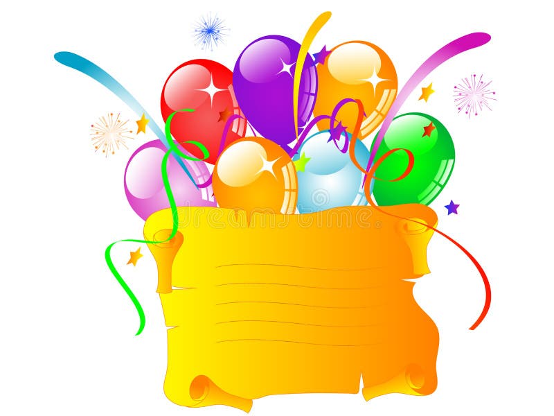 Colorful balloons banner stock vector. Illustration of celebrations ...