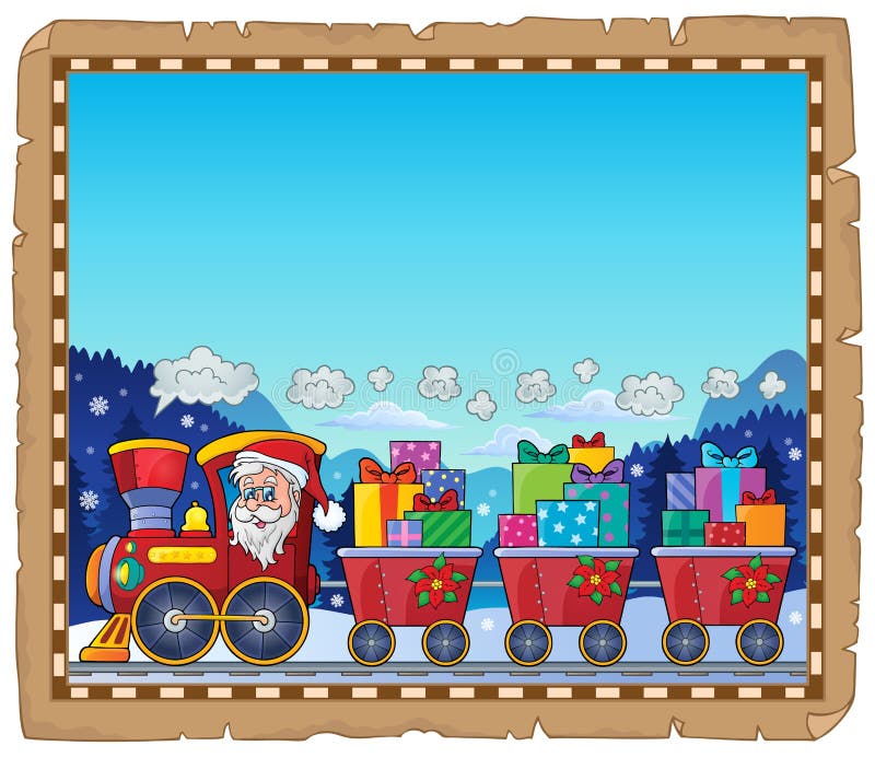 Christmas Train Theme Image 8 Stock Vector - Illustration of ...