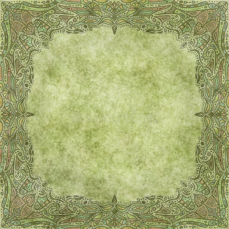 Parchment With Decorative Border Royalty Free Stock Photography - Image ...