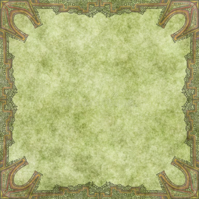 Parchment with Decorative Border Stock Illustration - Illustration of ...