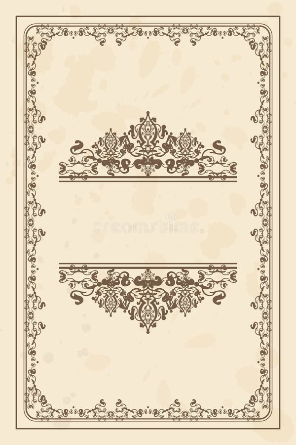 Parchment Frame with Gold Rings Stock Vector - Illustration of gold ...