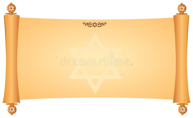Parchment with Jewish Symbols Stock Vector - Illustration of symbol ...