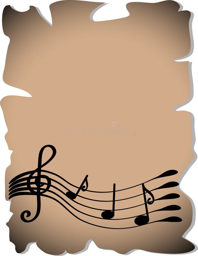 Parchment with notes stock vector. Illustration of clear - 4899738