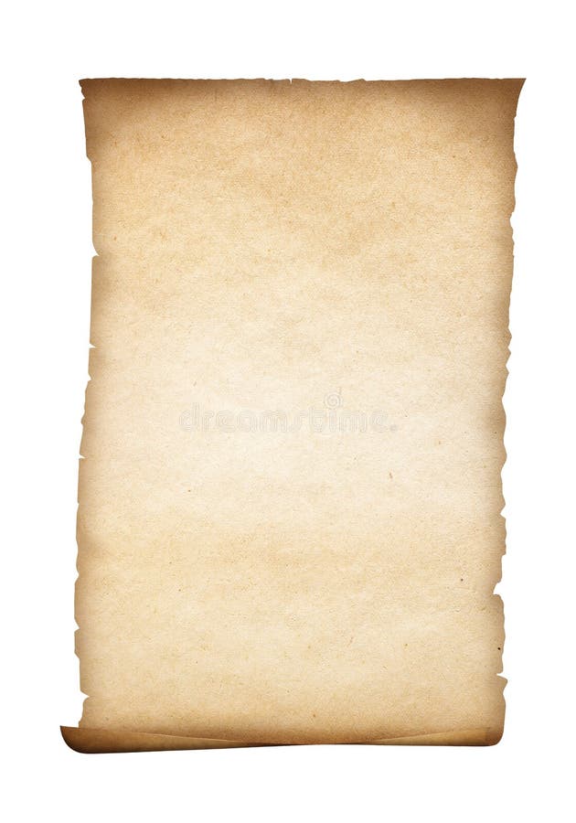 Parchment or Old Paper Isolated Stock Image - Image of parchment ...