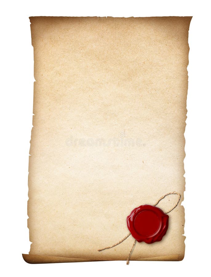 Old Piece of Parchment stock illustration. Illustration of letter ...