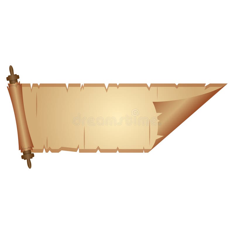 Parchment Paper Scroll Ribbon Stock Vector - Illustration of title ...