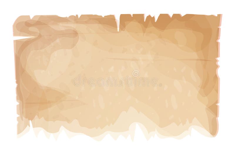 Set Parchment Paper Scroll Ribbon, Old Vintage Banner Game Ui Element ...