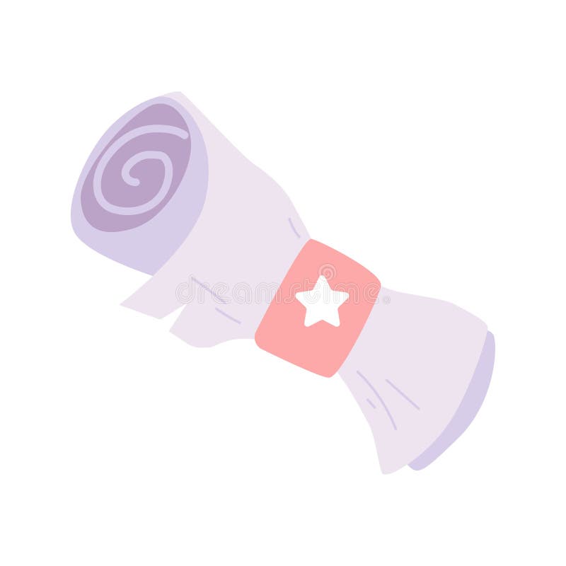 Parchment Roll Vector Icon Element Illustration in Cartoon Style Design ...