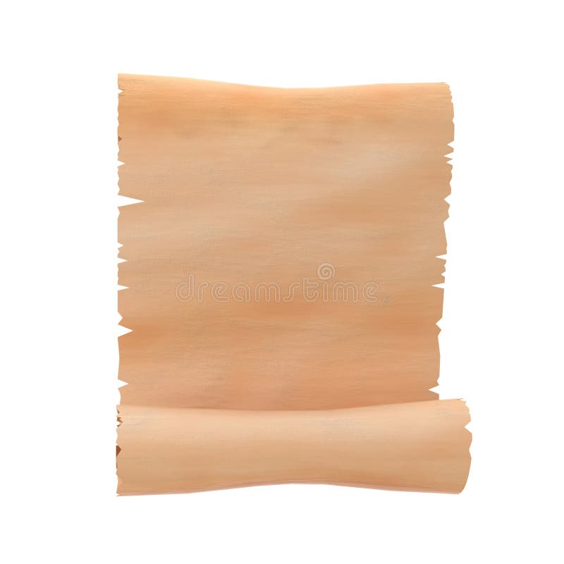 Parchment Scroll with Red Wax Seal. Blank Paper Stock Illustration ...