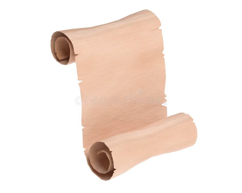 Parchment Scroll with Red Wax Seal. Blank Paper Stock Illustration ...