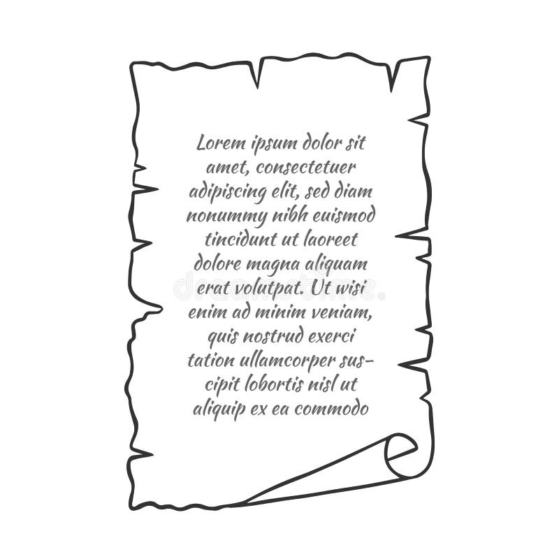 Scroll With Text And Wax Seal Stock Vector - Illustration of hebrew ...