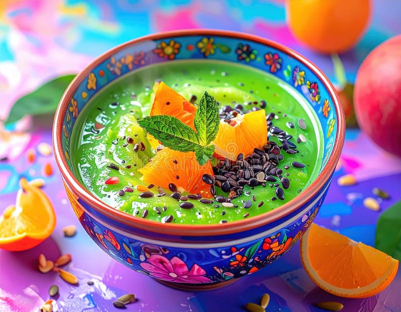 Parchment Vibrant Green Pulp with Seeds Sharp Focus Stock Photo - Image ...