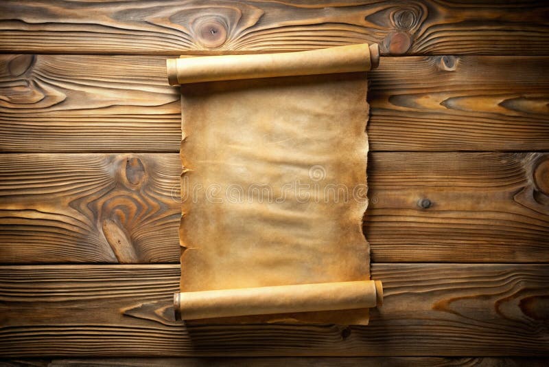 Parchment on wall stock illustration. Illustration of decorative ...