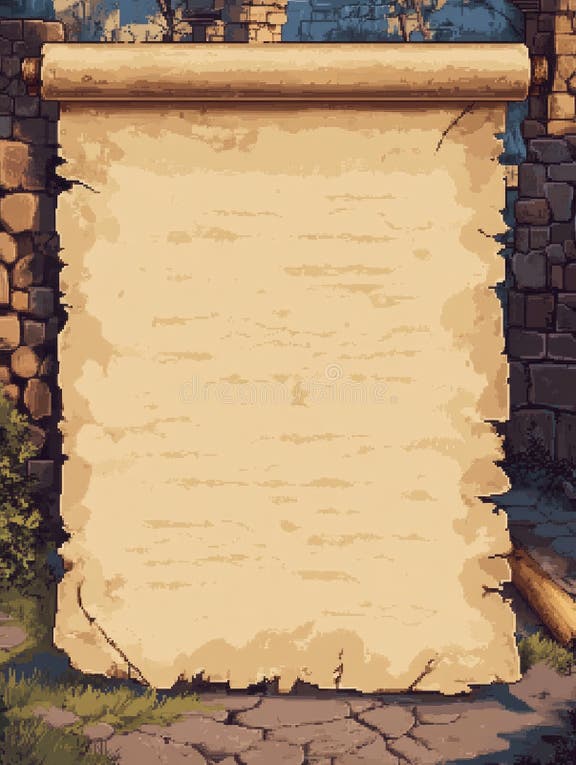 Parchment on a wall stock photo. Image of ancient, scroll - 360996312