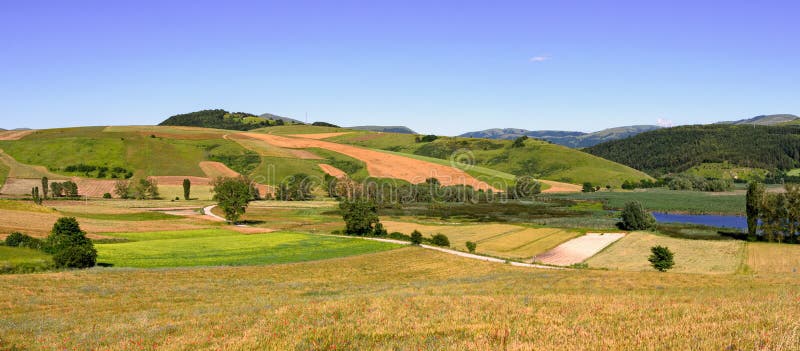 Parco di Colfiorito Umbria stock image. Image of village - 76388639