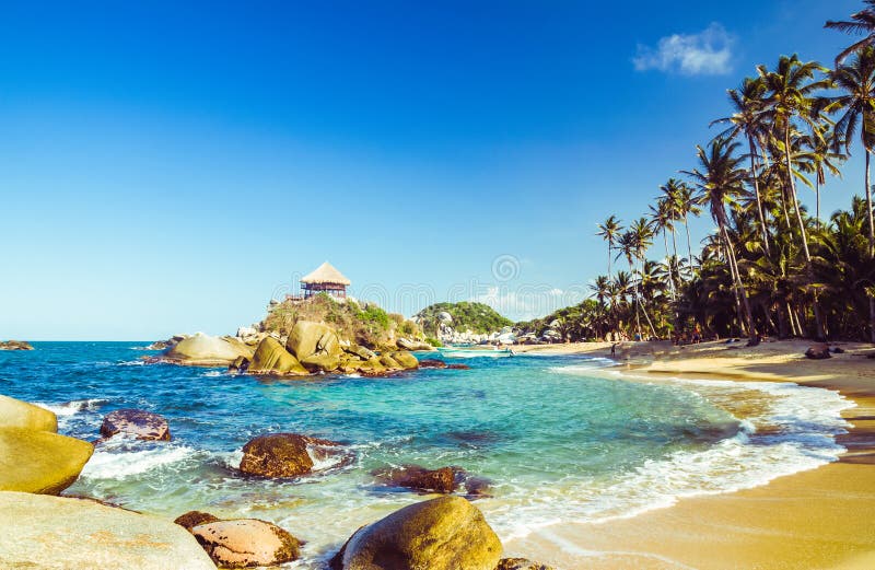 Parco Nazionale Di Tayrona in Colombia Fotografia Stock - Immagine di ...