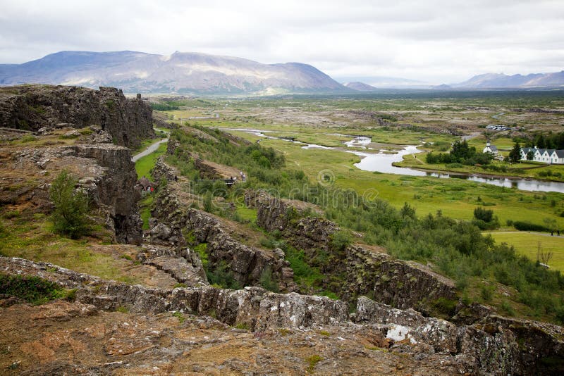 Parco Nazionale Di Thingvellir, Islanda Fotografia Stock - Immagine di ...