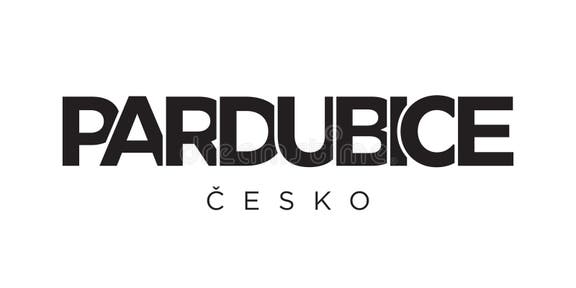 Pardubice in the Czech Emblem. the Design Features a Geometric Style, Vector Illustration with ...