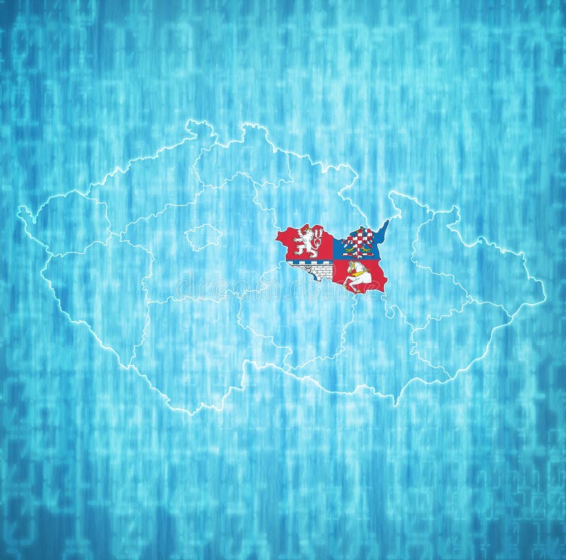 Pardubice Region on Administration Map of Czech Republic Stock ...