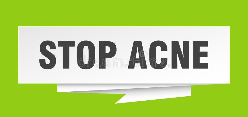 Pare a acne ilustração do vetor. Ilustração de papel - 124280573
