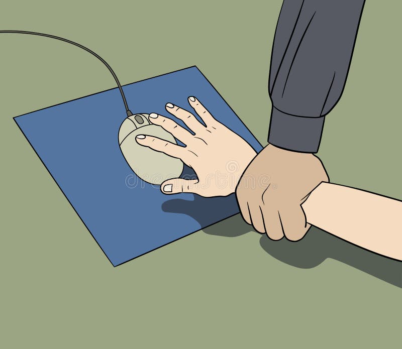 Pare de afixar ilustração stock. Ilustração de rato, trapaceiro - 45356097