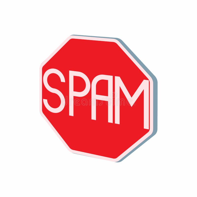 Pare El Icono De La Muestra Del Spam, Estilo De La Historieta Stock de ... Pare El Icono De La Muestra Del Spam, Estilo De La Historieta Stock de ...