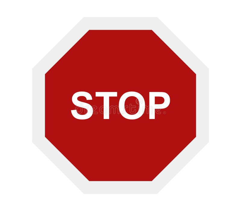 Pare El Icono De La Muestra Ilustrado Stock de ilustración ...