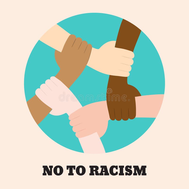 Pare el icono del racismo ilustración del vector. Ilustración de color ...