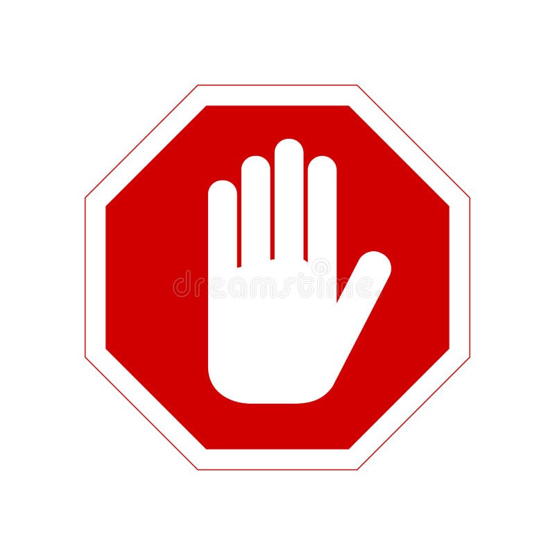Pare El Vector De La Muestra Ilustración del Vector - Ilustración de ...