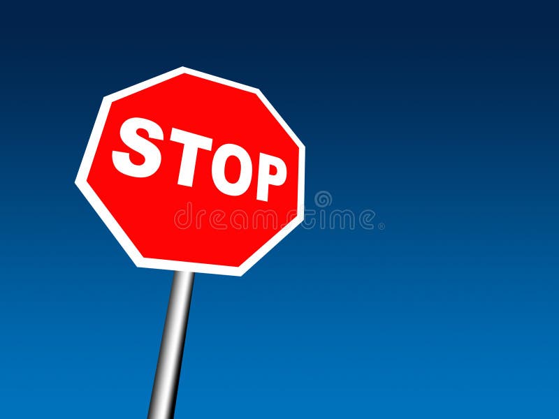 Pare el símbolo ilustración del vector. Ilustración de efecto - 9206757
