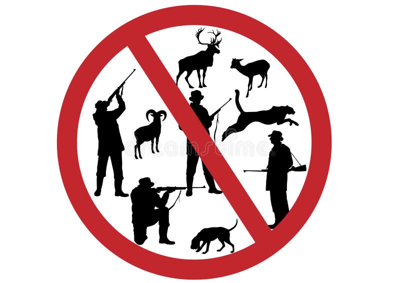 Pare Los Animales De La Matanza Ilustración del Vector - Ilustración de ...