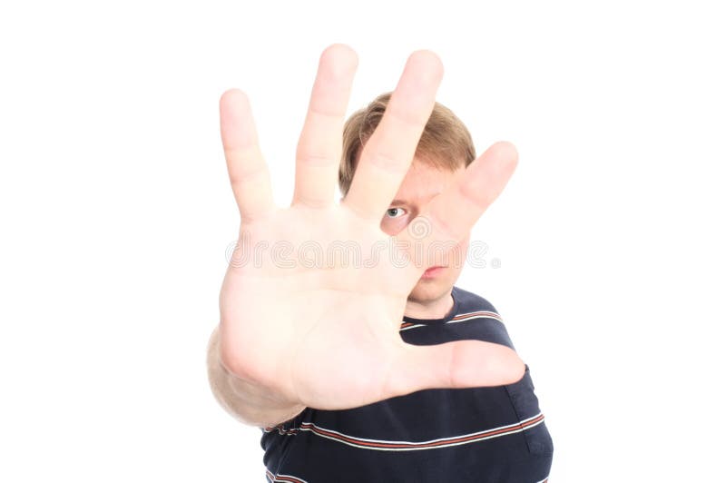 Pare-o! imagem de stock. Imagem de batente, caucasiano - 32426019