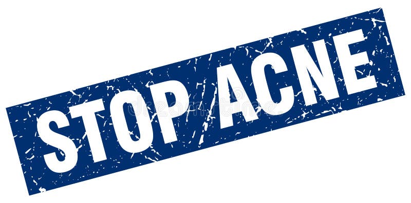 Pare o selo da acne ilustração do vetor. Ilustração de isolado - 122410978