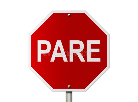 Pare Sign stock illustration. Illustration of white, text - 26308692
