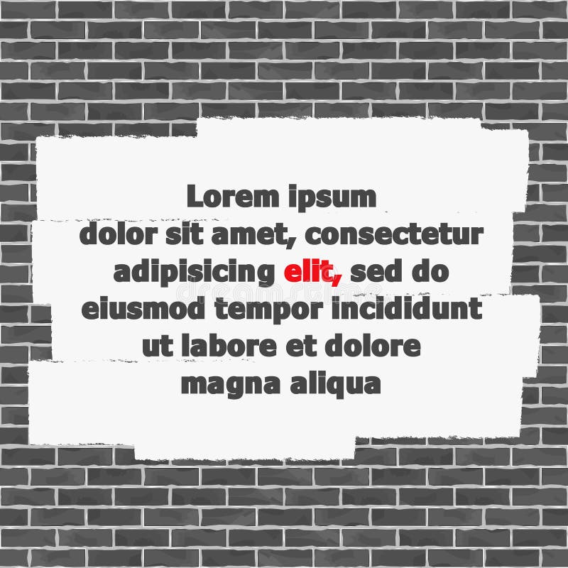 Pared De Ladrillo Con El Lugar Para El Texto Ilustración del Vector ...