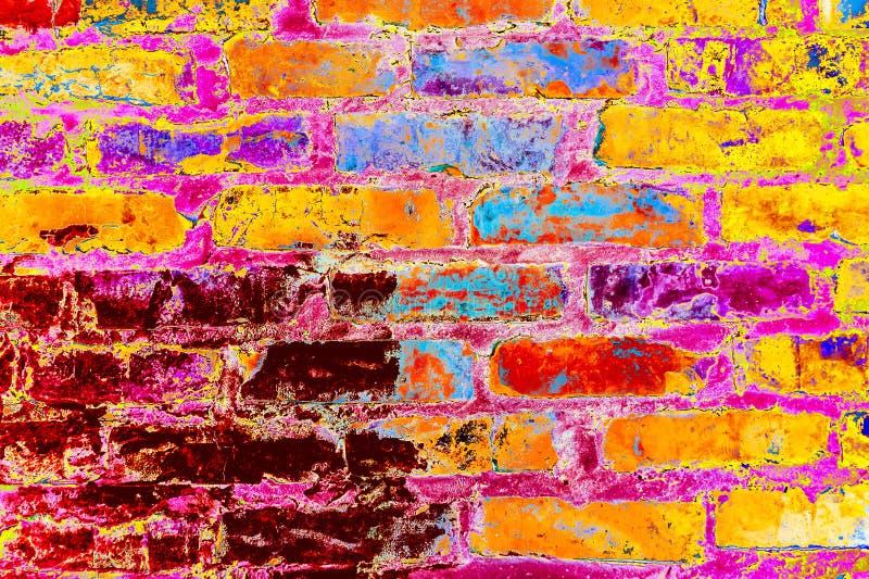 Pared De Ladrillo Del Color Imagen de archivo - Imagen de ladrillo ...