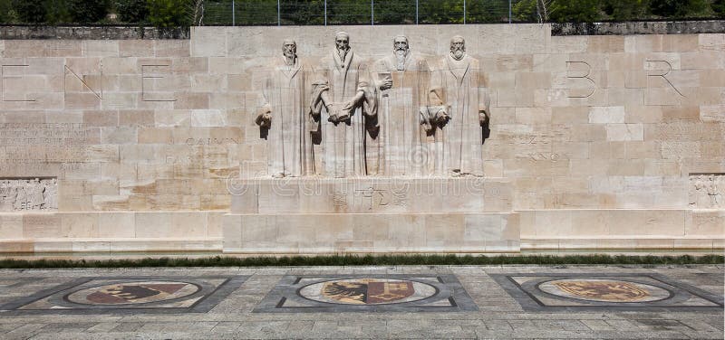Los Reformadores Emparedan, Ginebra, Suiza, HDR Foto de archivo ...