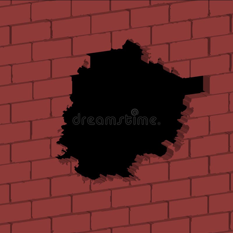 Pared quebrada ilustración del vector. Ilustración de wallpaper - 13415245