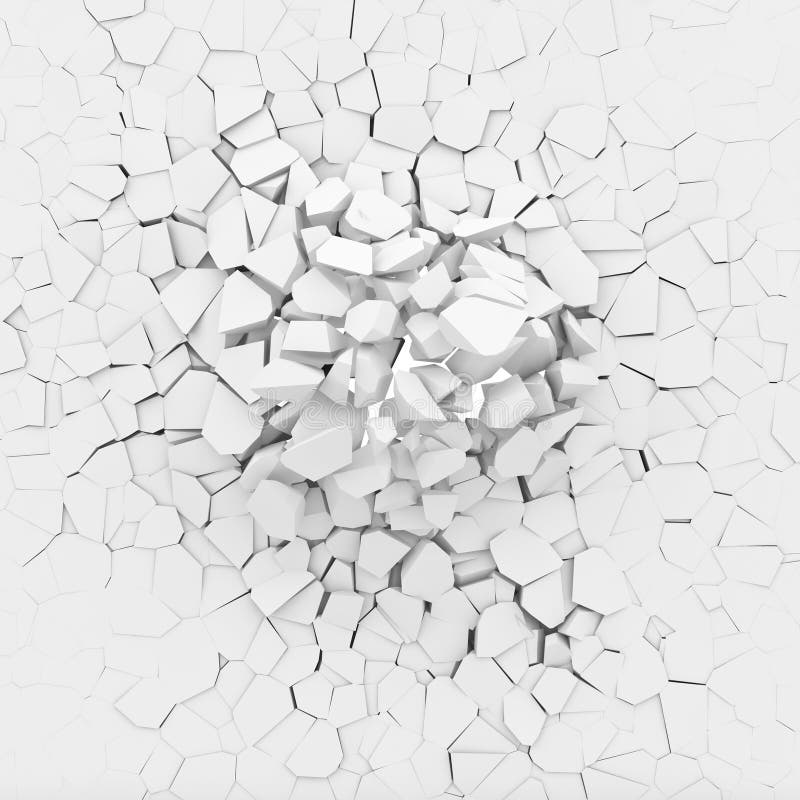 Pared rota 3d stock de ilustración. Ilustración de blanco - 67209482