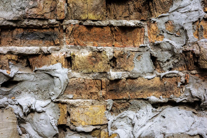 Pared Rota Ladrillo De La Textura Foto de archivo - Imagen de ...